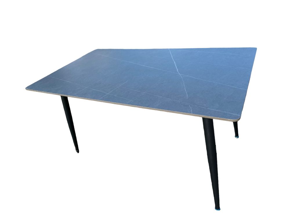 Table Ceramique gris effet Marbre avec 4 chaises incluses